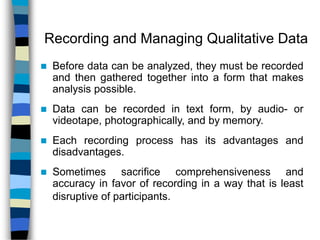 Chapter13 Intro to Qualitative Data Analysis | PPT