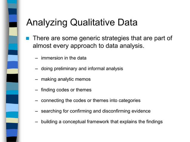 Chapter13 Intro to Qualitative Data Analysis | PPT