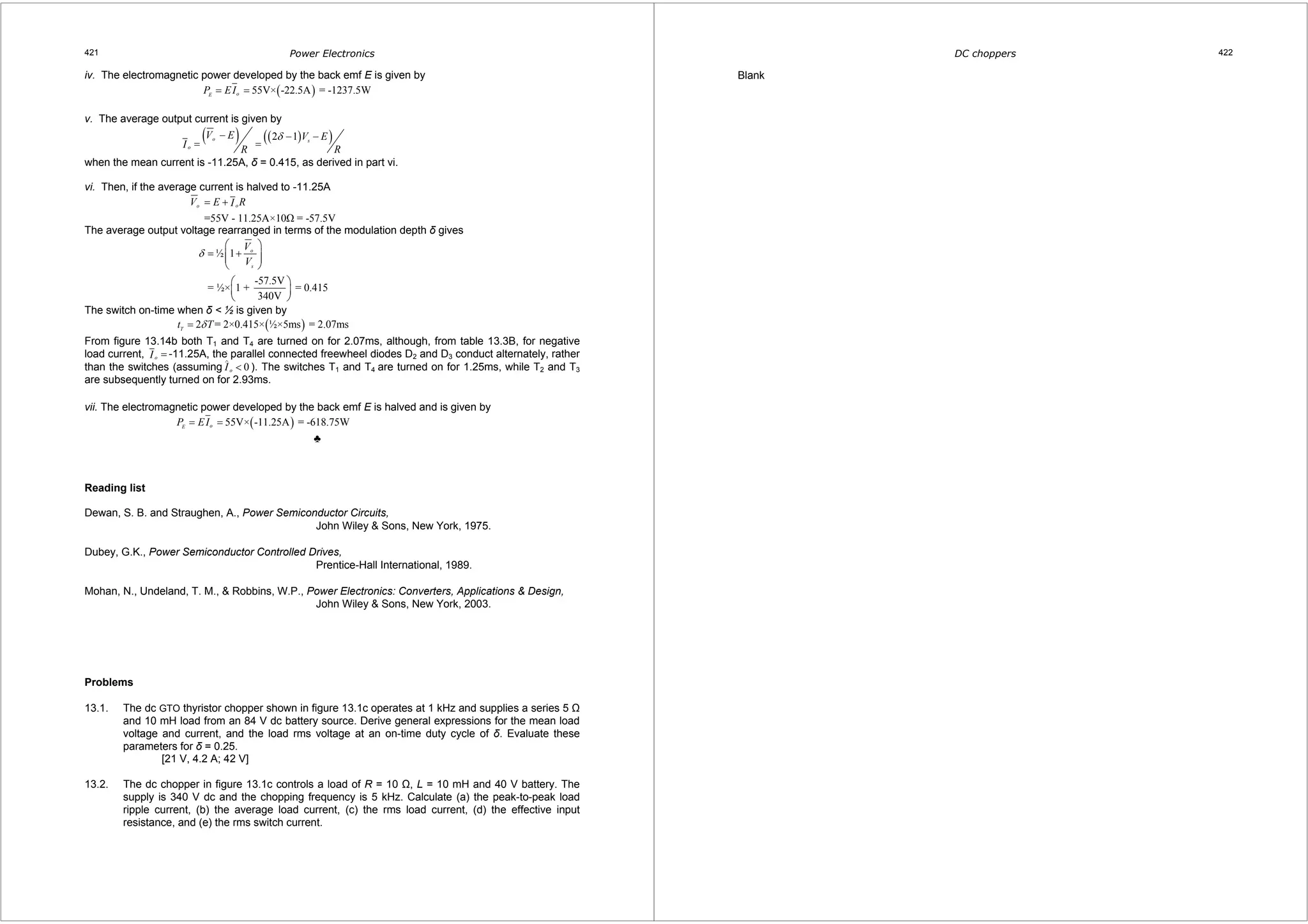 Chapter four on direct current choppers for power electronics | PDF