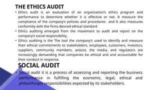IMPLEMENTING AND AUDITING ETHICS PROGRAM .pptx