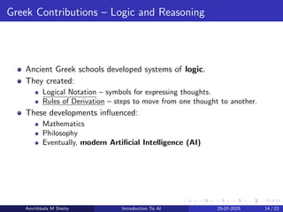 Introduction to Artificial intelligence , different views , Agents and ...