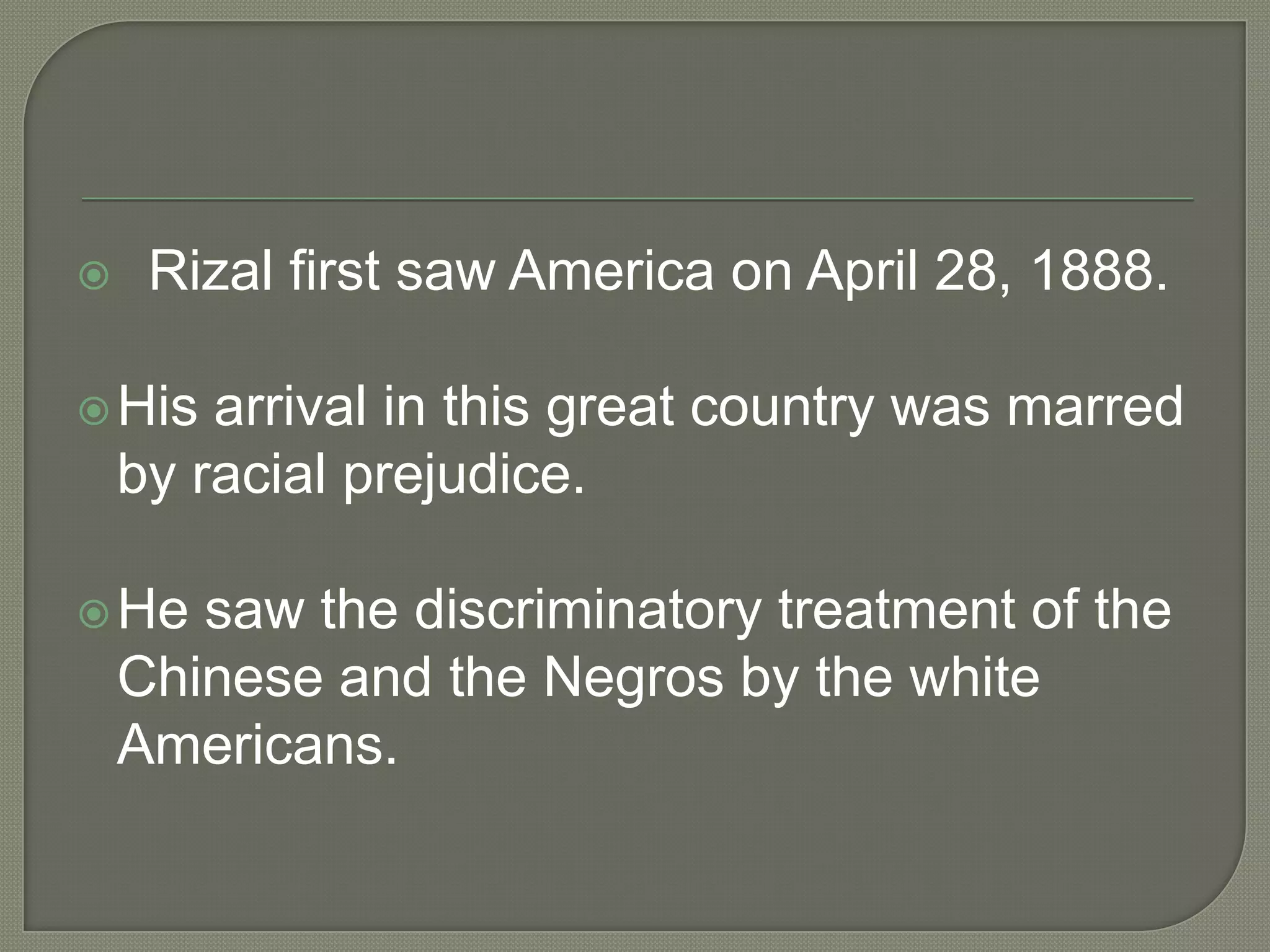 Rizal's visit to United States | PPTX