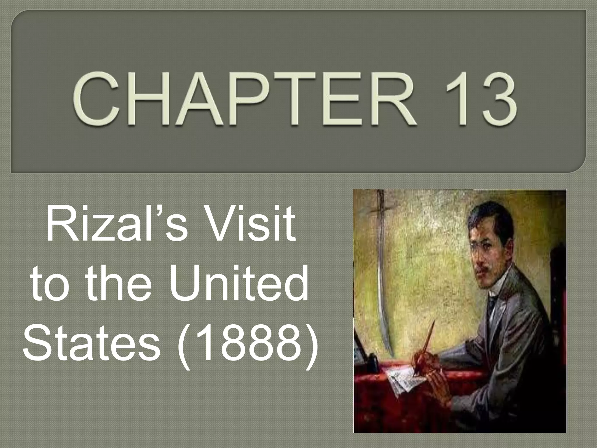 Rizal's visit to United States | PPT