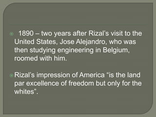 Rizal's visit to United States | PPTX