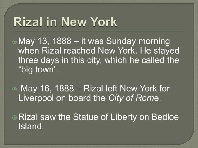 Rizal's visit to United States | PPTX