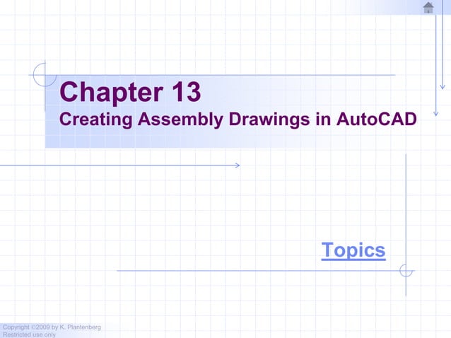 Chapter 13 assemblies in auto cad 2010 | PPTX