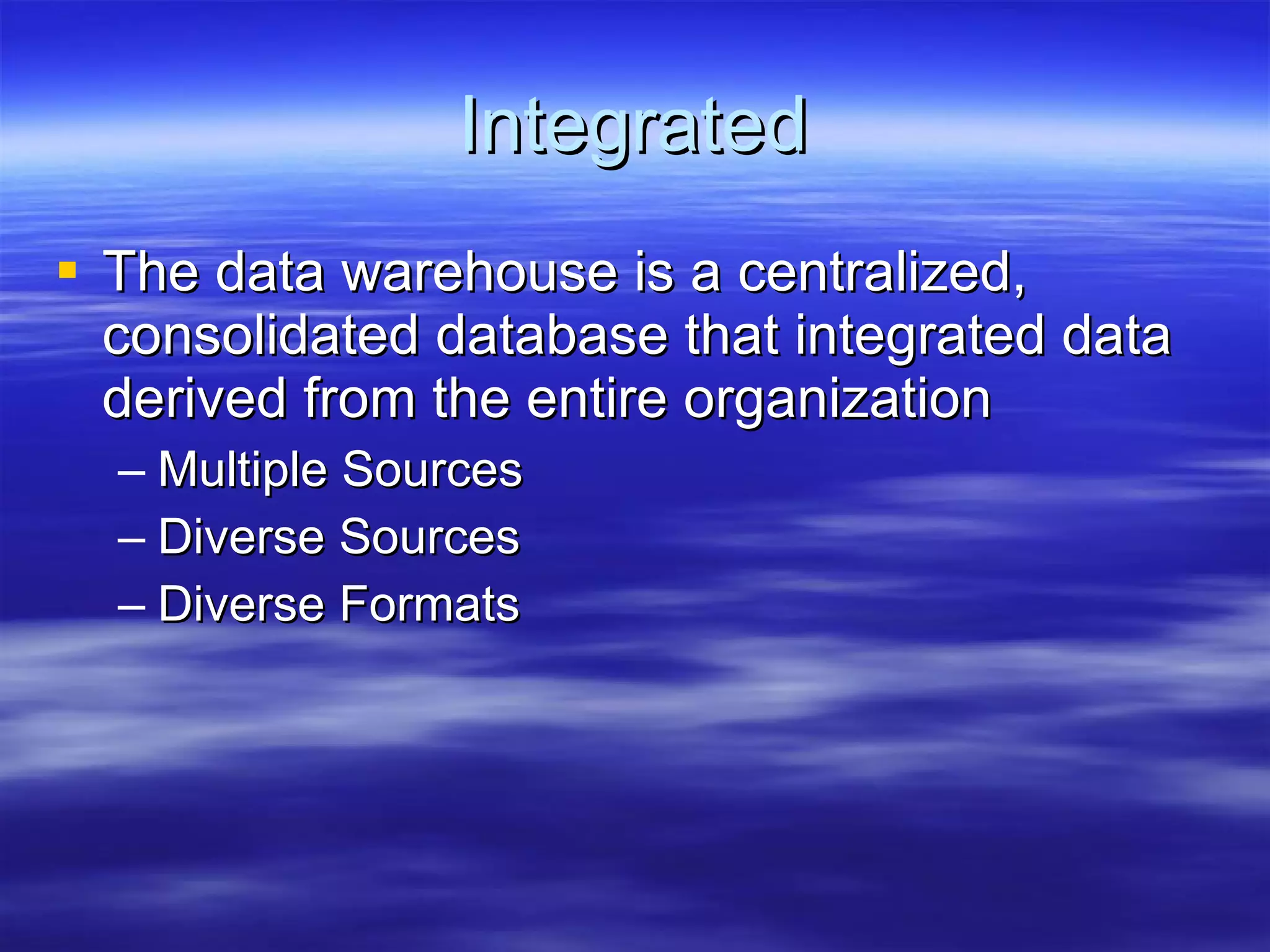 Chapter 13 data warehousing | PPT