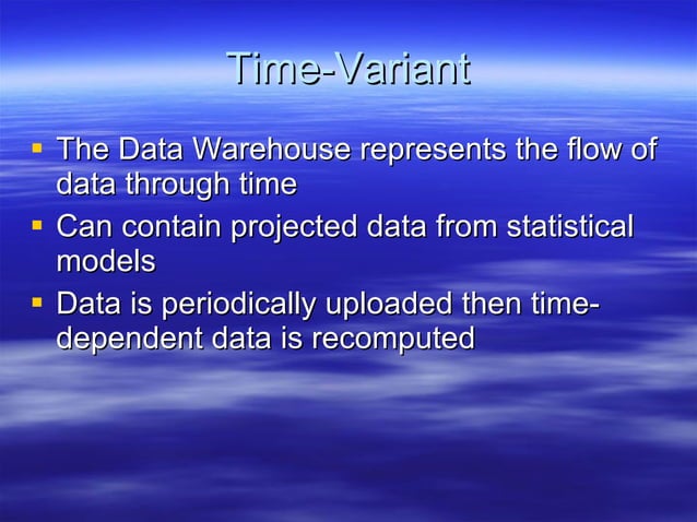 Chapter 13 data warehousing | PPT