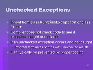 Chapter13 exception handling | PPT