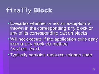 Chapter13 exception handling | PPT