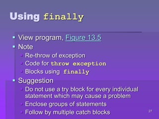 Chapter13 exception handling | PPT