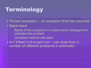 Chapter13 exception handling | PPT