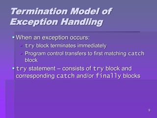 Chapter13 exception handling | PPT