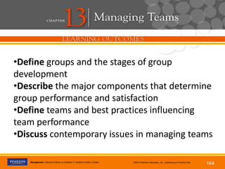 Management 11th Edition - Chapter 13 - Managing Teams | PPT