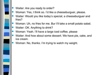 Chapter 13 may i take your order inter inter ii | PPT