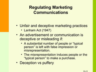 Chapter 13 pr, regulations & sponsorhips | PPT | Marketing and ...