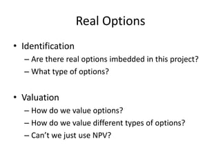 Chapter 13 real options - student version | PPTX