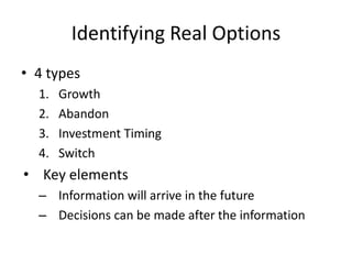 Chapter 13 real options - student version | PPTX