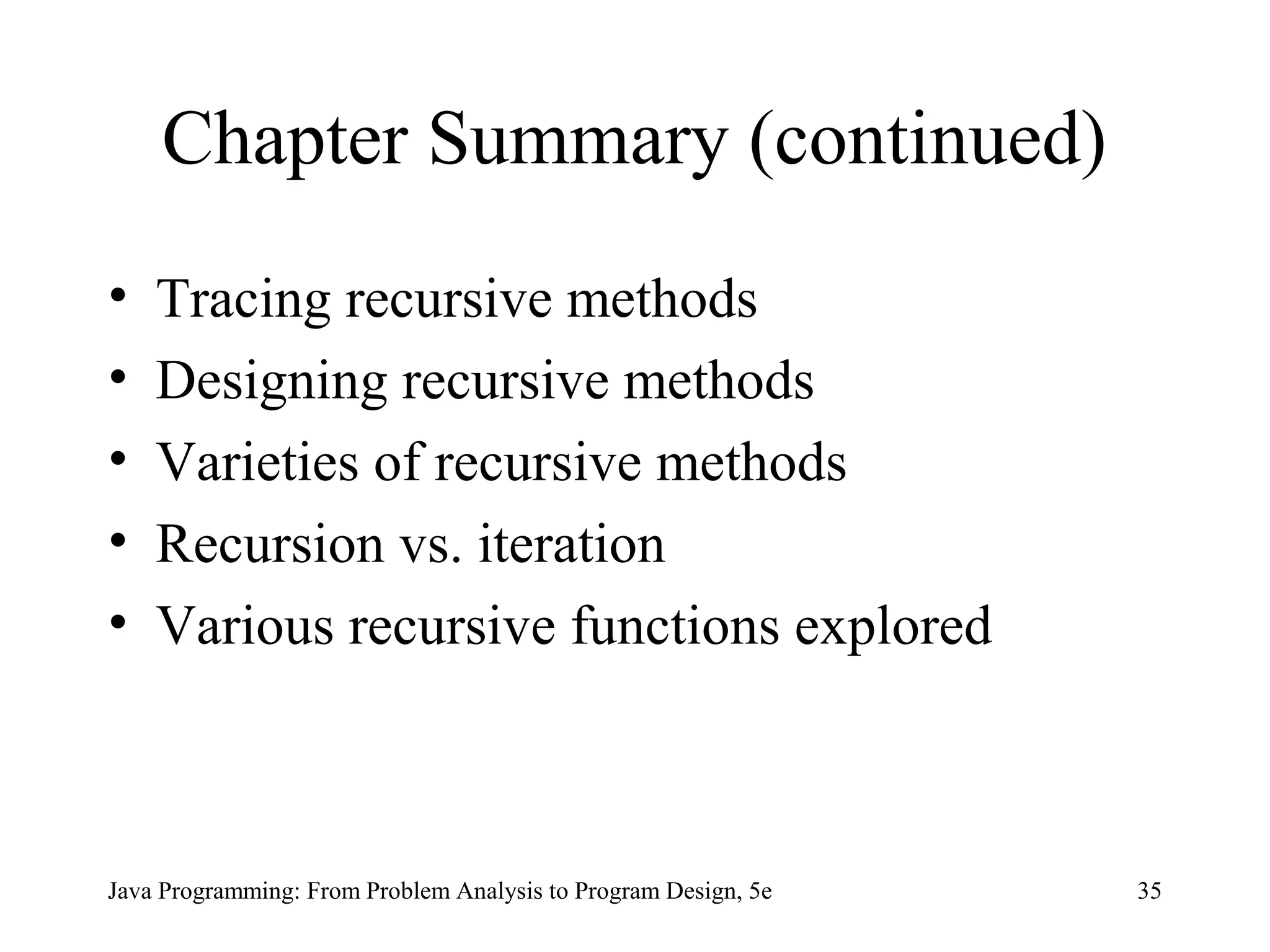 Chapter 13 - Recursion | PPT