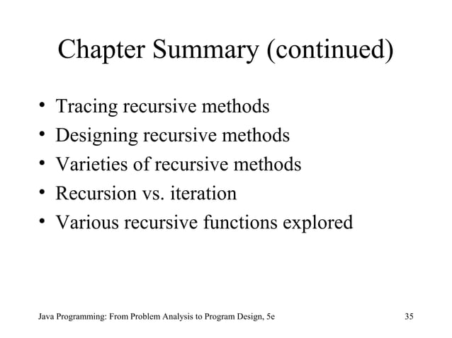 Chapter 13 - Recursion | PPT