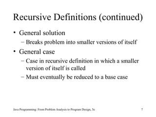 Chapter 13 - Recursion | PPT