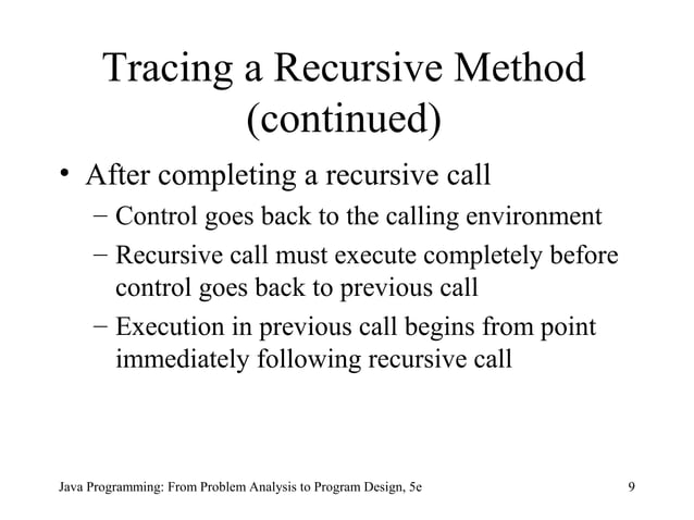 Chapter 13 - Recursion | PPT