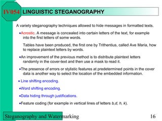 Chapter 13 steganography and watermarking | PPT