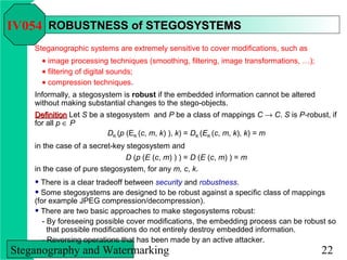 Chapter 13 steganography and watermarking | PPT