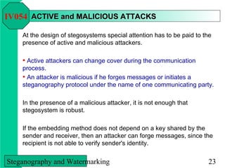Chapter 13 steganography and watermarking | PPT
