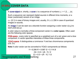 Chapter 13 steganography and watermarking | PPT