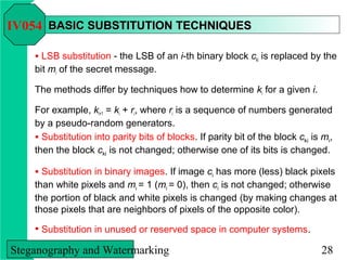 Chapter 13 steganography and watermarking | PPT