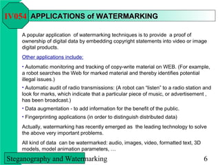 Chapter 13 steganography and watermarking | PPT