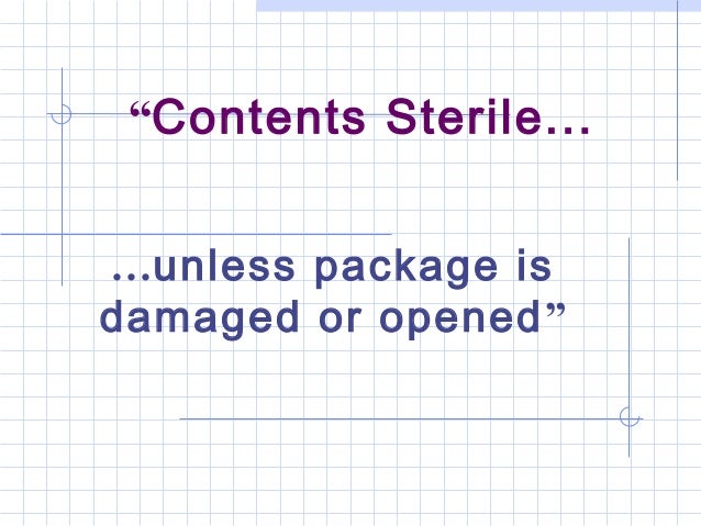 Chapter 13 sterile packaging