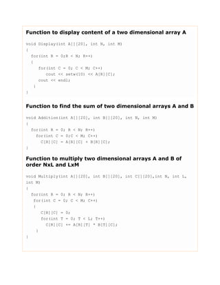Chapter13 two-dimensional-array | PDF