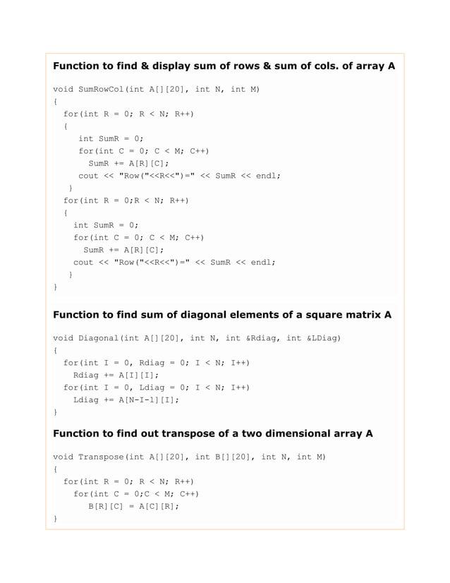 Chapter13 two-dimensional-array | PDF