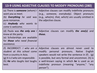 Chapter 13 adjective clauses | PPTX