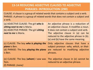Chapter 13 adjective clauses | PPTX