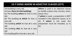 Chapter 13 adjective clauses | PPTX