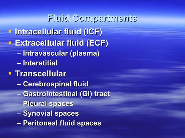 Chapter 13 And 15 Fluid Electrolytes Basics | PPT | Chemistry | Science