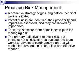 A Risk Analysis and Management in Software Engineering | PPT
