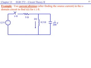 Chapter 13 – Circuit Analysis using Laplace Transforms.pptx | Computer Networking | Computing