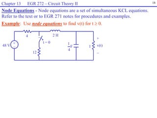 Chapter 13 – Circuit Analysis using Laplace Transforms.pptx | Computer Networking | Computing
