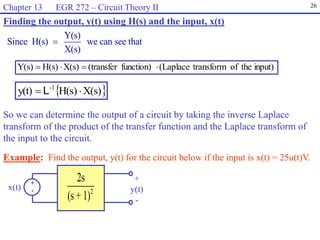 Chapter 13 – Circuit Analysis using Laplace Transforms.pptx | Computer Networking | Computing