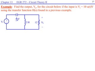 Chapter 13 – Circuit Analysis using Laplace Transforms.pptx | Computer Networking | Computing