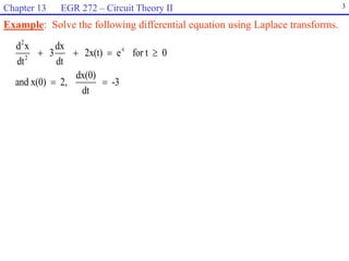 Chapter 13 – Circuit Analysis using Laplace Transforms.pptx | Computer Networking | Computing