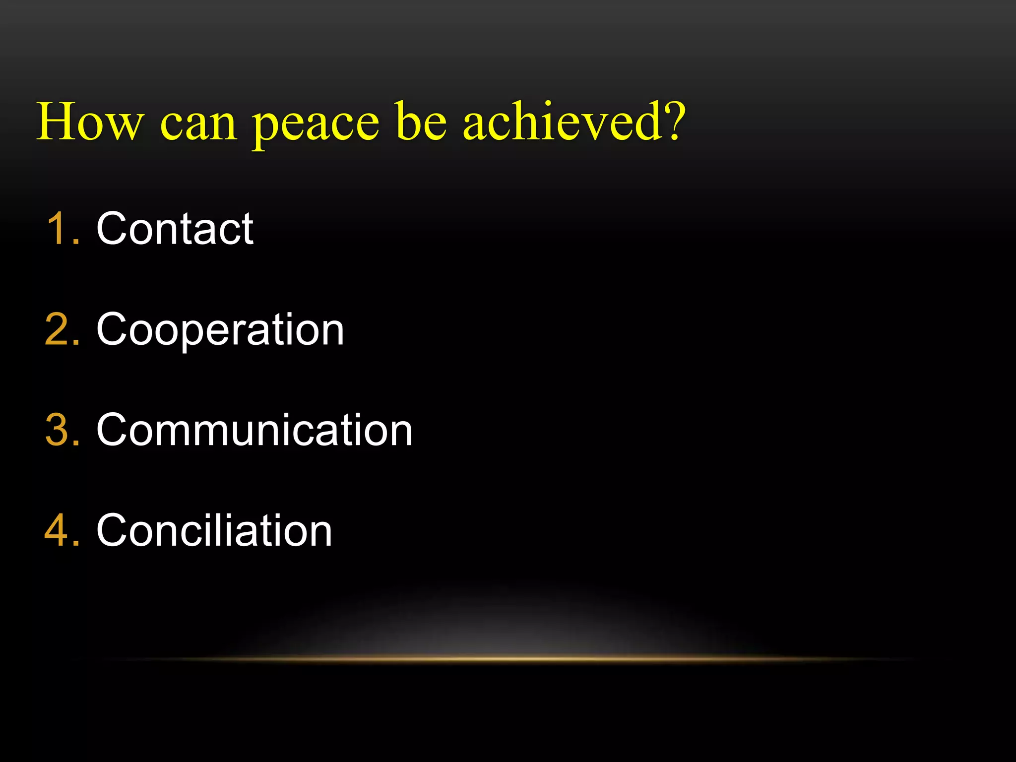 Conflict and Peacemaking | PPTX