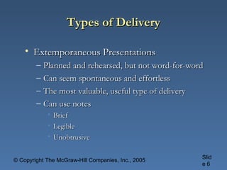Chapter 13 delivering the pres | PPT