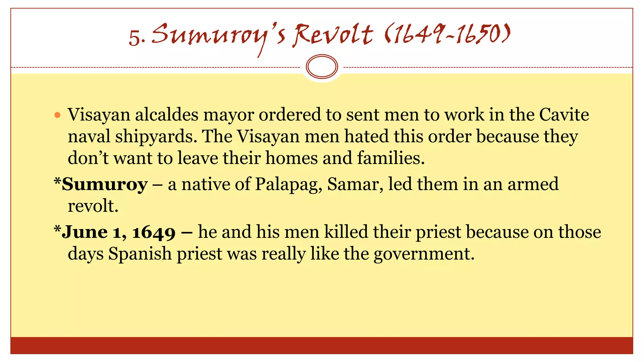 Chapter 13 filipino revolts against spain | PPTX