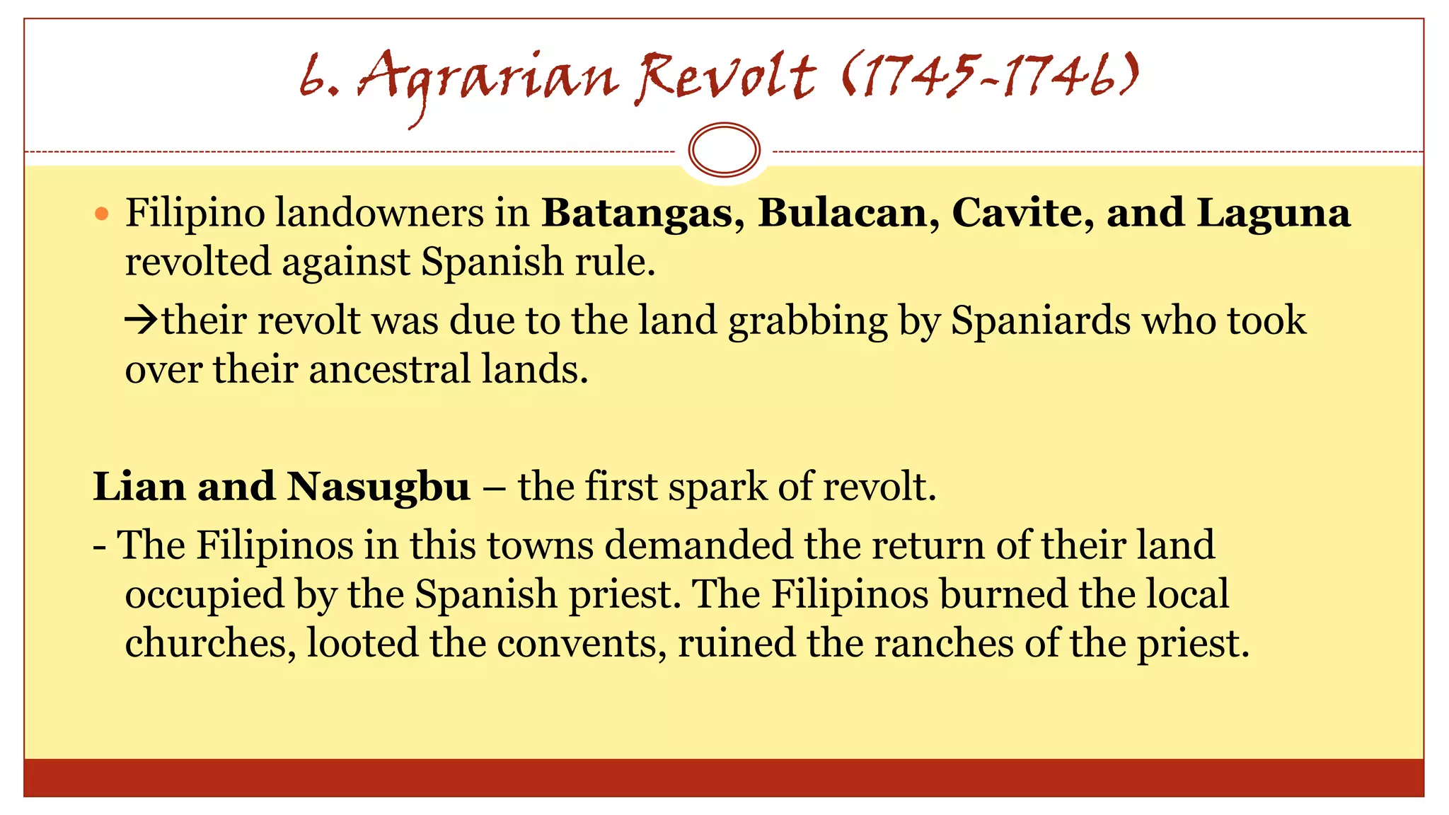 Chapter 13 filipino revolts against spain | PPTX