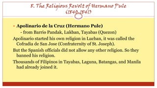 Chapter 13 filipino revolts against spain | PPTX